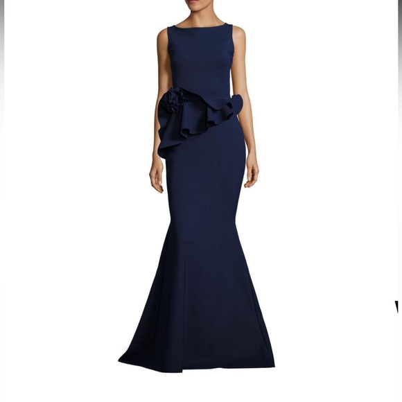 Chiara Boni | Dresses | Chiara Boni Blue Mermaid Gown | Poshmark